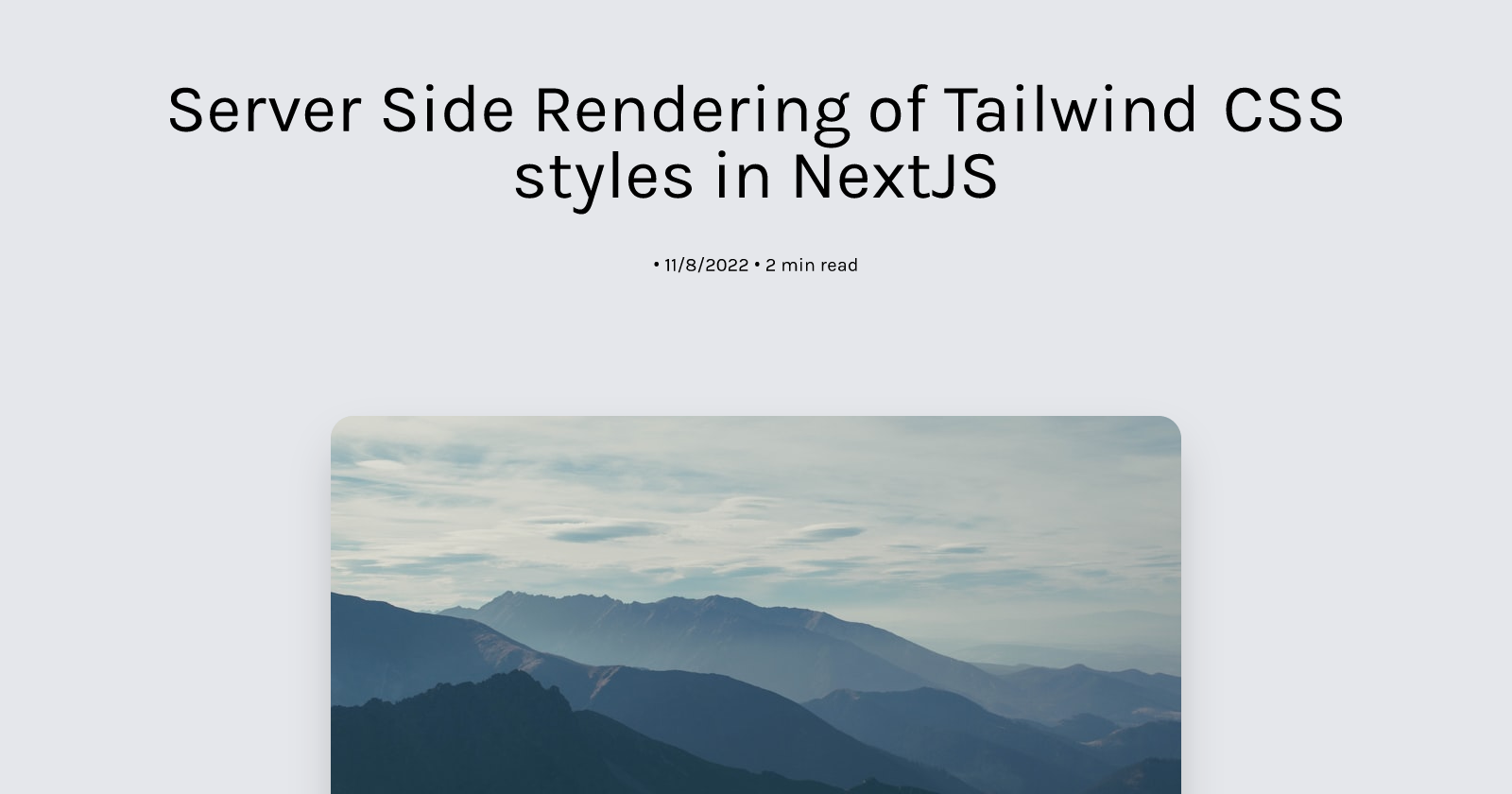 Server Side Rendering of Tailwind CSS styles in NextJS | Shubham Verma Server Side Rendering of Tailwind CSS styles in NextJS | Shubham Verma